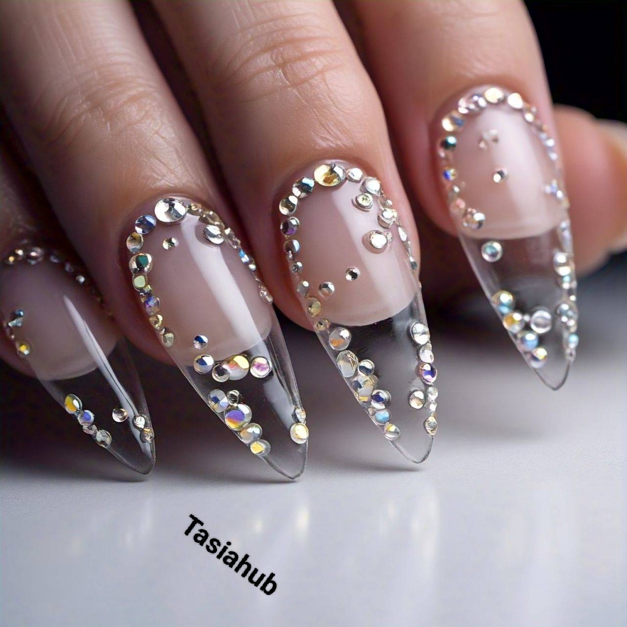 20 Swarovski Nails You'll Love - Tasiahub