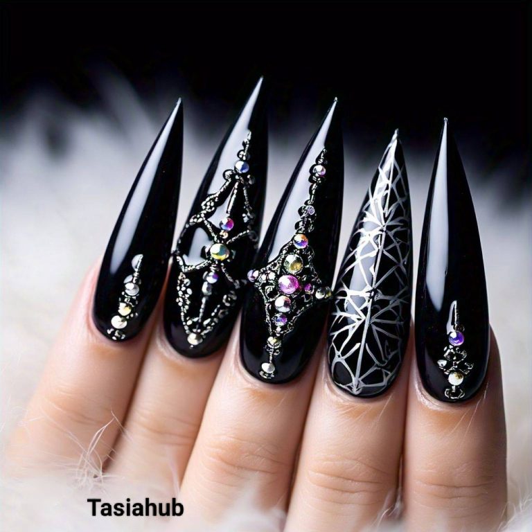 20 Swarovski Nails You'll Love - Tasiahub
