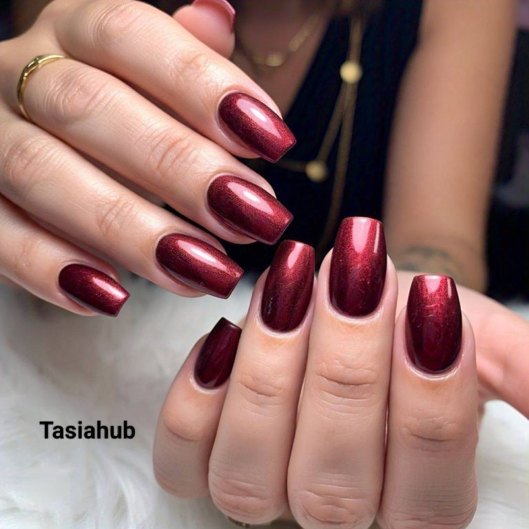 20 Dark Red Nail Designs Of 2025 - Tasiahub