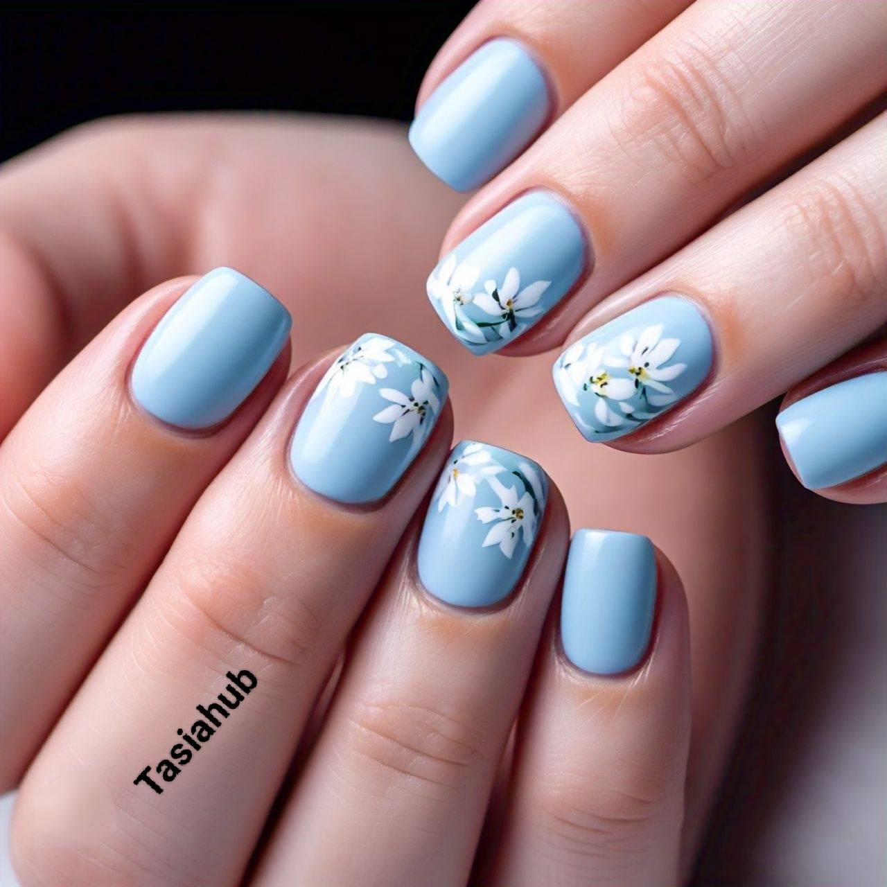 20 Classy & Chic Blue Nails Design - Tasiahub