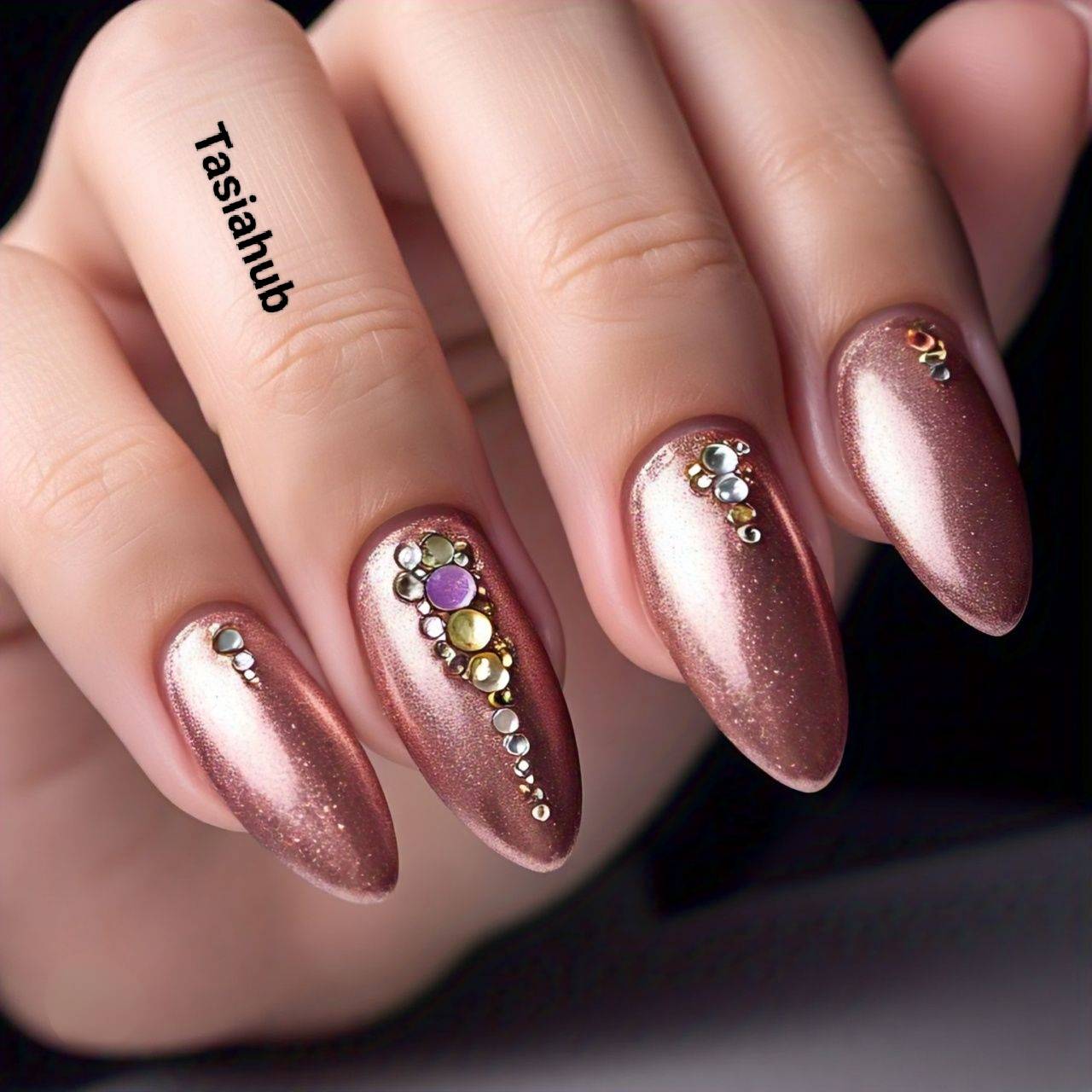 20 Swarovski Nails You'll Love - Tasiahub