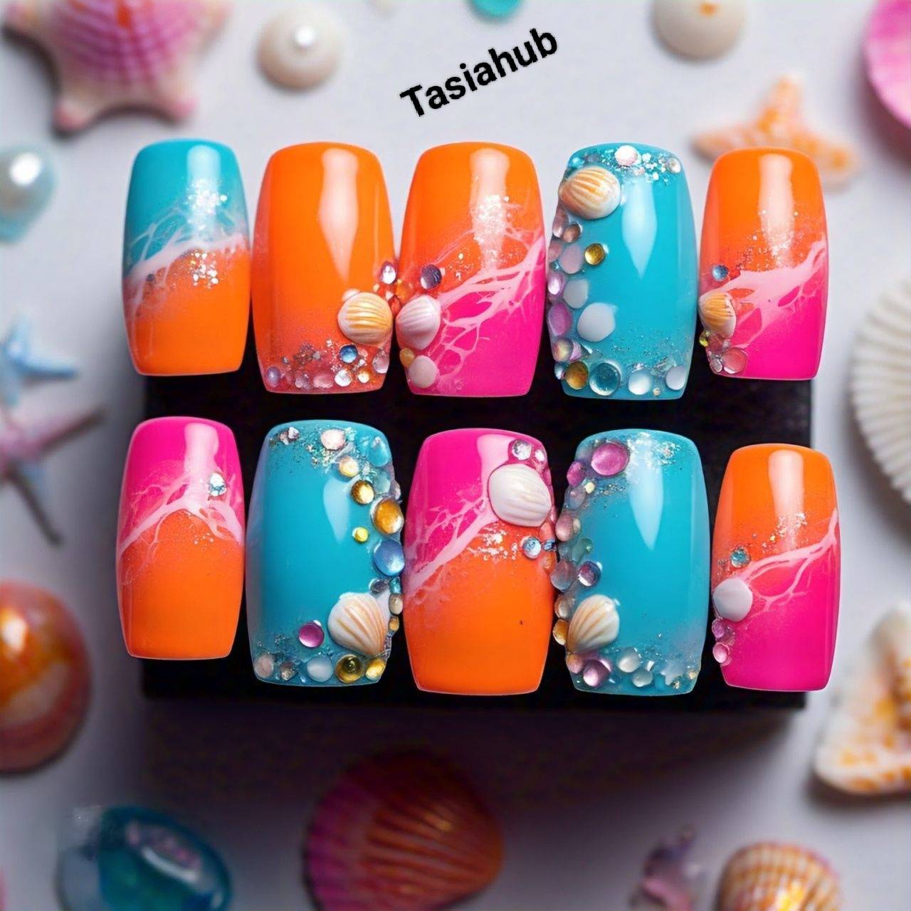 40 Elegant Sea Inspired Nails You Need To Recreate - Tasiahub
