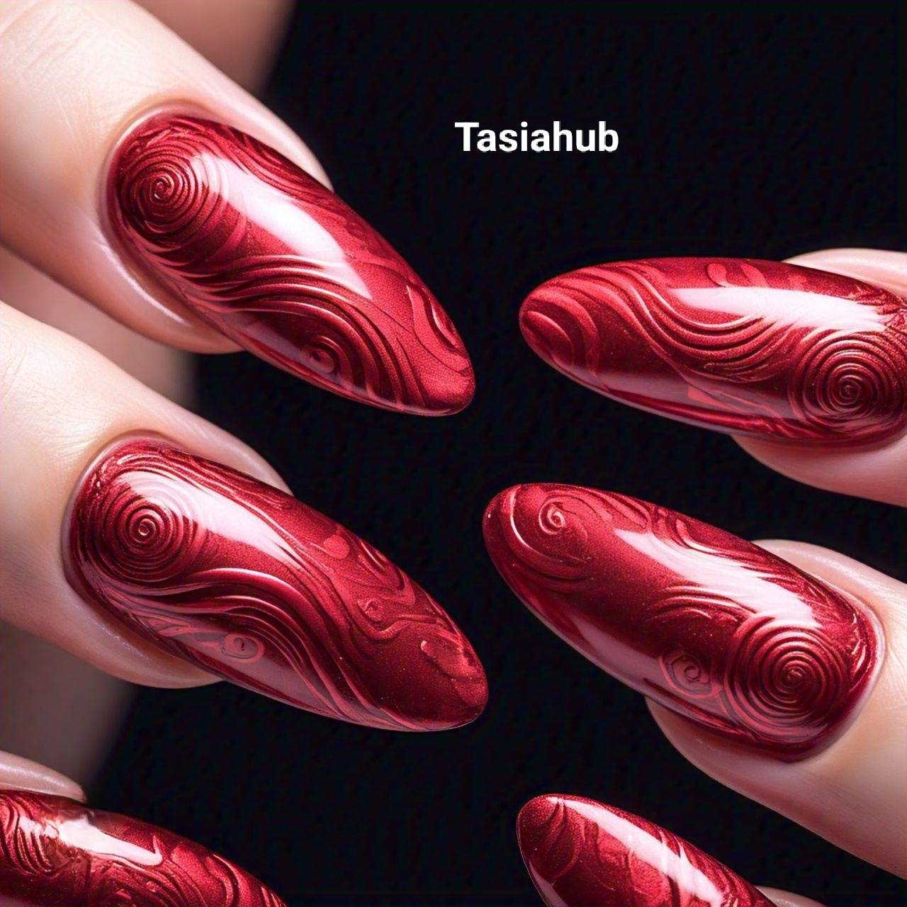20 Dark Red Nail Designs Of 2025 - Tasiahub